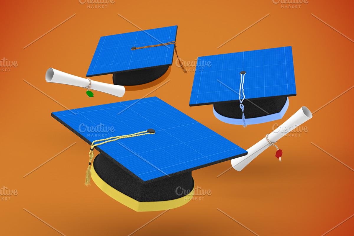 Graduation Cap Mockup, a Product Mockup by Qaleb Studio