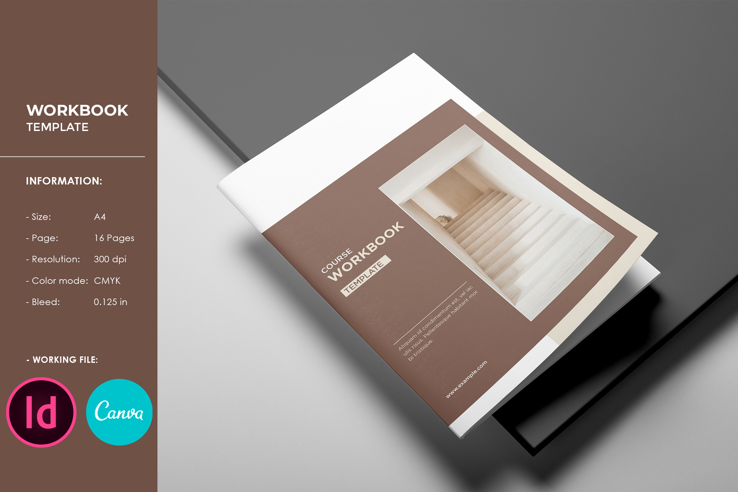 Multipurpose Workbook Template Canva, a Brochure Template by Template Shop