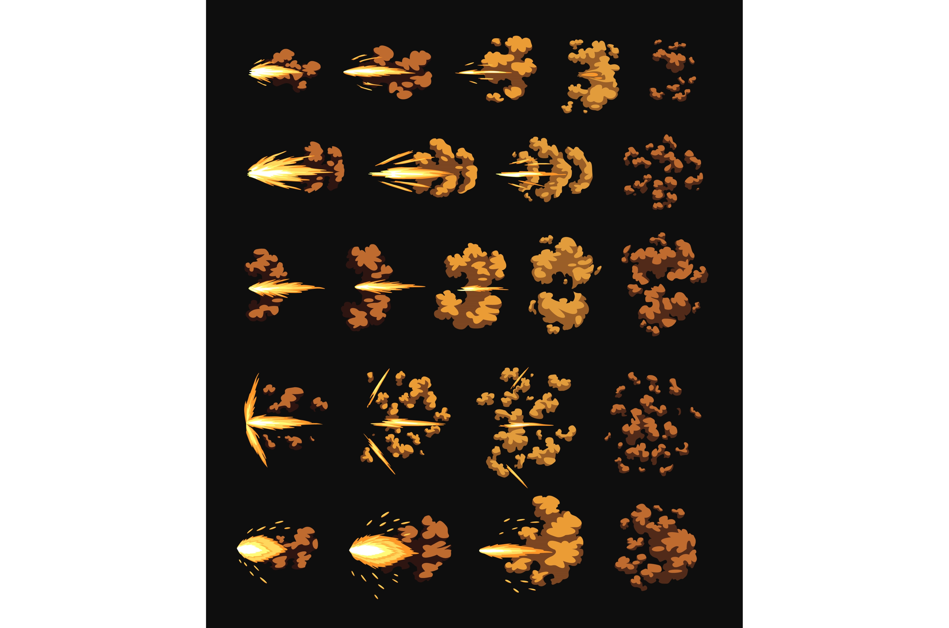 Gun flashes or gunshot, an Illustration by Things for designers
