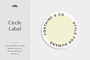 Round Product Label, a Stationery Template by Viaduc | Creative Market