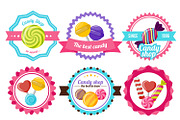 Sweet Candy Flat Emblems, a Branding & Logo Template by Alexander Belenkiy