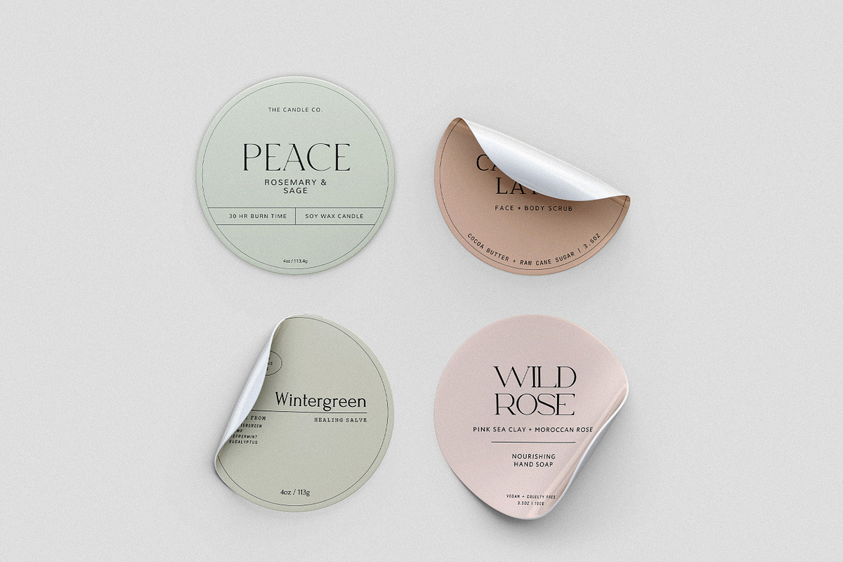 Minimalist Label Templates, a Templates & Theme by denofdreamers