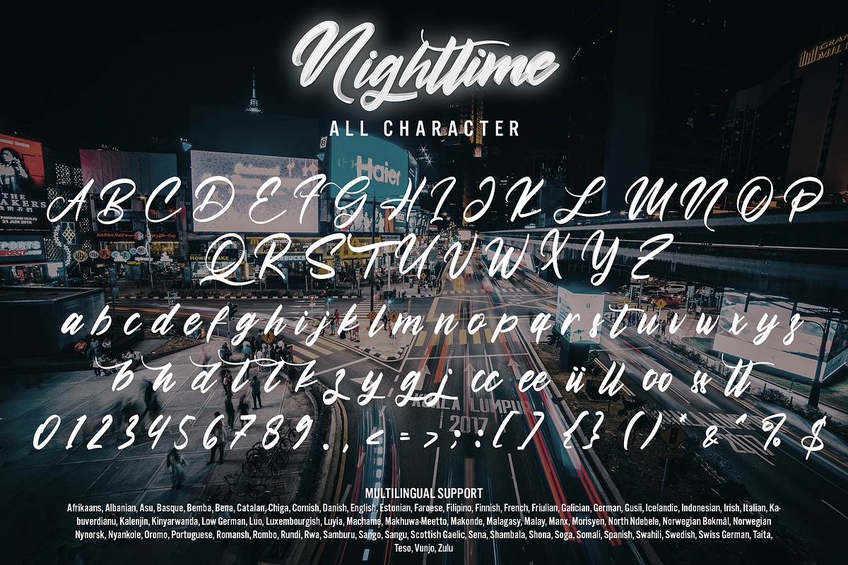 Nighttime - Modern Script Font, a Handwritten Font by Arendxstudio