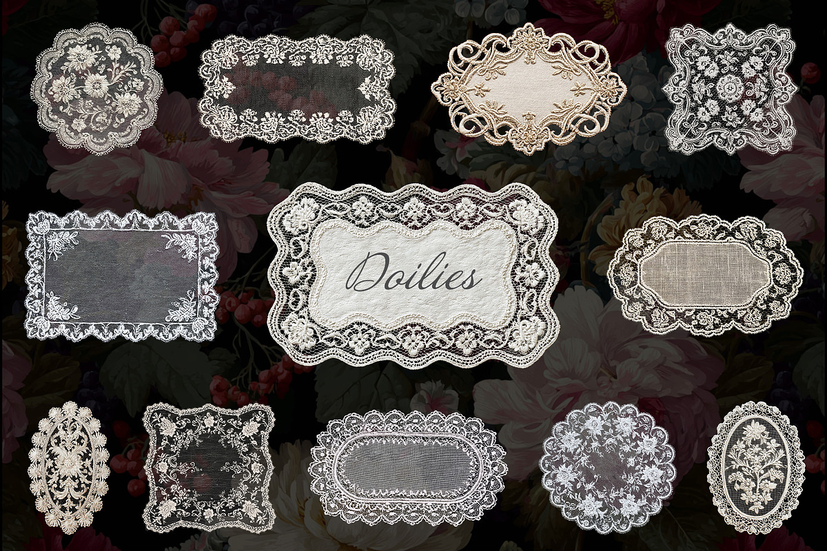 Vintage Lace Collection, an Object Graphic by NatalieArtShop