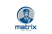 Matrix Security Solutions Logo, a Branding & Logo Template by patrimonio
