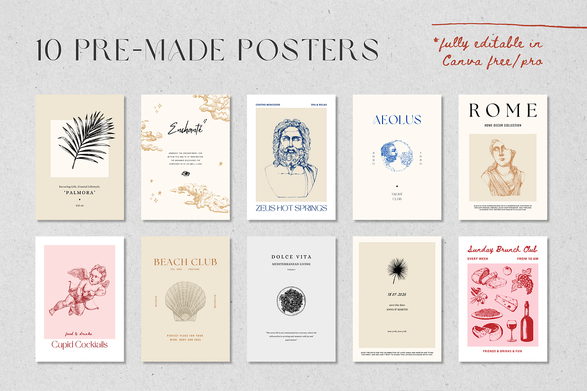 Antique Roman Greek Mythology Bundle | Creative Market