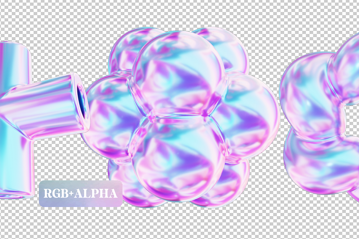 3D Soft Holo - Animated Shapes, a Graphic by LarysaZabrotskaya ...