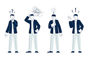 Man thinking character. Student, a Background Graphic by LadadikArt
