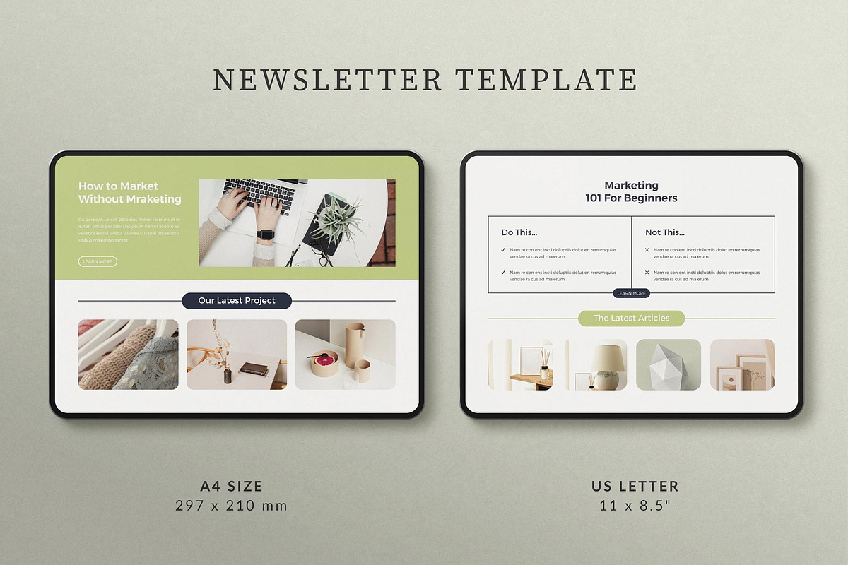Newsletter Template Landscape, a Brochure Template by TemplatesForest