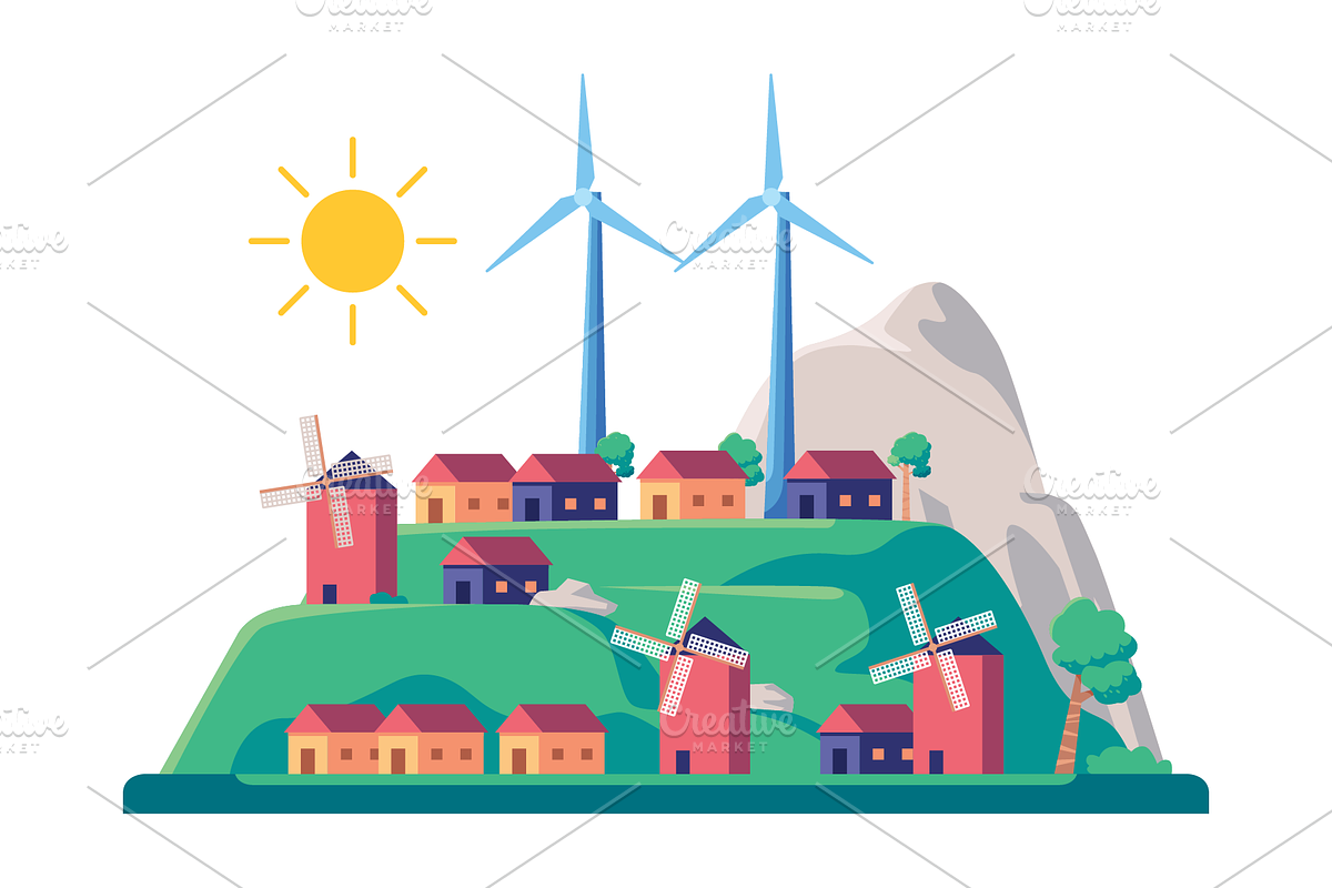 Renewable Energy Illustration Set, an Object Illustration by Bartama ...