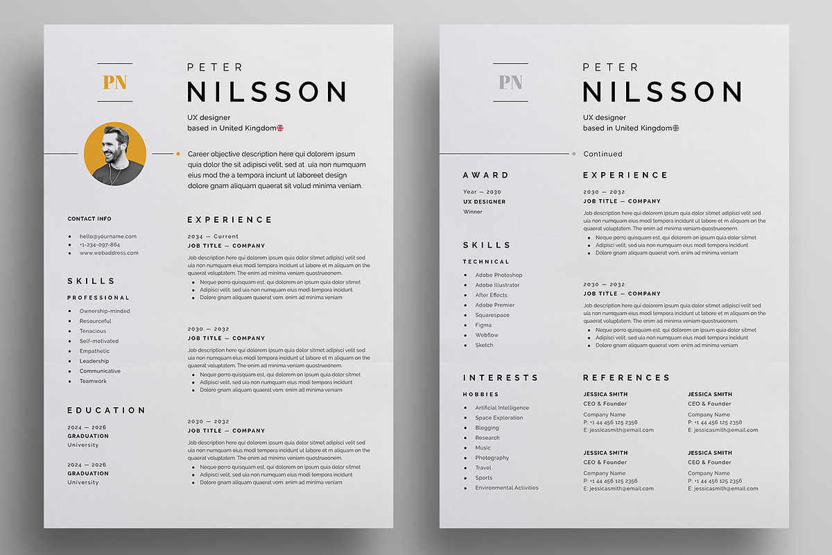 Resume/CV, a Resume Template by Reuix Studio