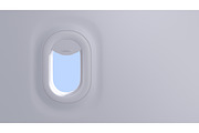 Airplane window, 3d render | Object Illustrations ~ Creative Market
