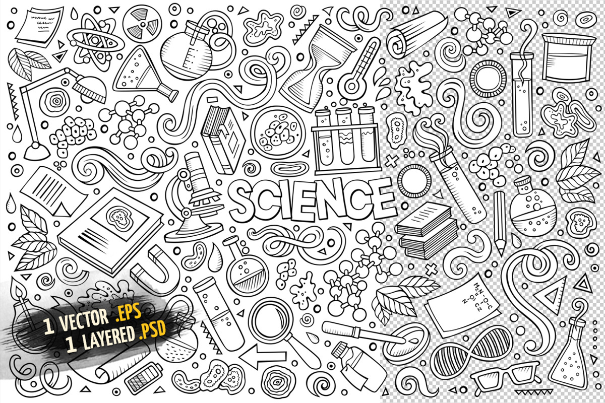Science Objects & Elements Set, an Object Graphic by BALABOLKA