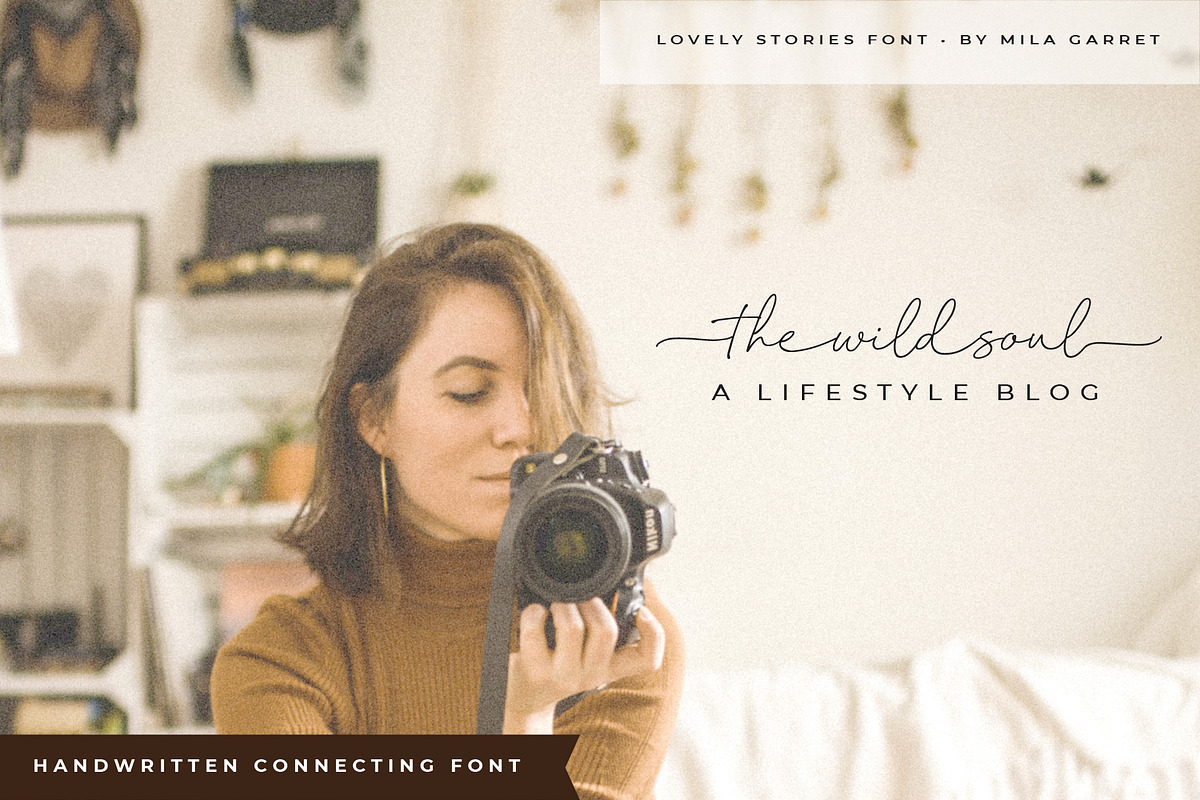 Lovely Stories Stylish Pretty Script, a Script Font by Mila Garret