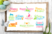 Happy Easter logo set, a Decorative Illustration by Uniyok