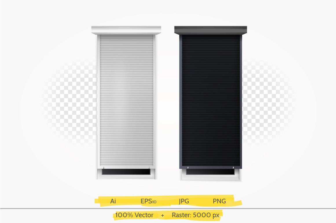 Roller shutters vector illustration, a Work Illustration by ...