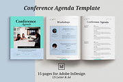 Conference Agenda InDesign template, a Magazine Template by 3.14&Co