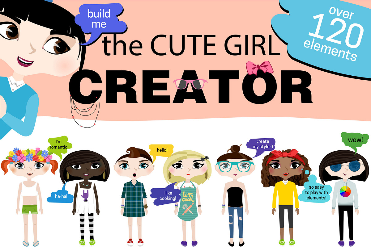 The Cute Girl Creator, a Decorative Illustration by Satika