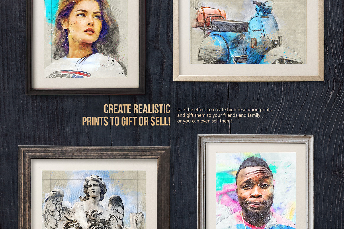 Watercolor Sketch Photoshop Action