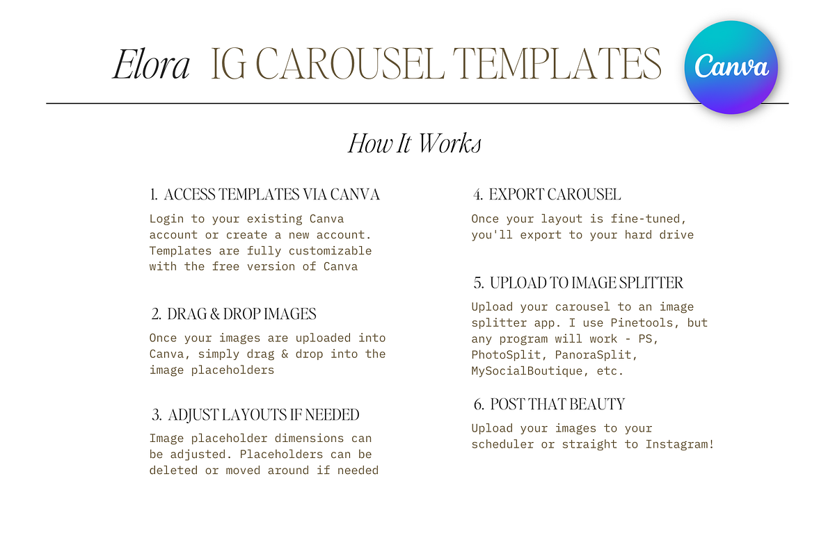 IG Carousel Templates for Canva | Creative Market
