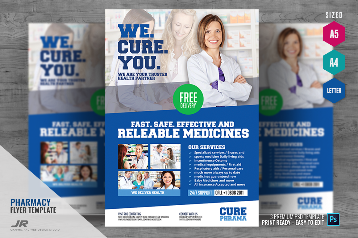 Pharmaceutical Company Flyer | Flyer Templates ~ Creative Market