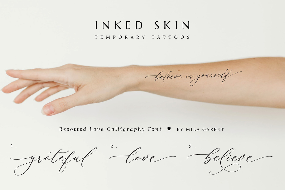 Besotted Wedding Calligraphy Font, a Script Font by Mila Garret