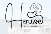 House | Script Font, a Handwriting Font by Scratchones