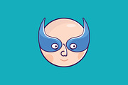 Bad Boy wearing blue glasses, an Illustration by SuperAccurate