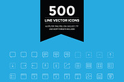 500 Line Vector Icons | Outline Icons ~ Creative Market