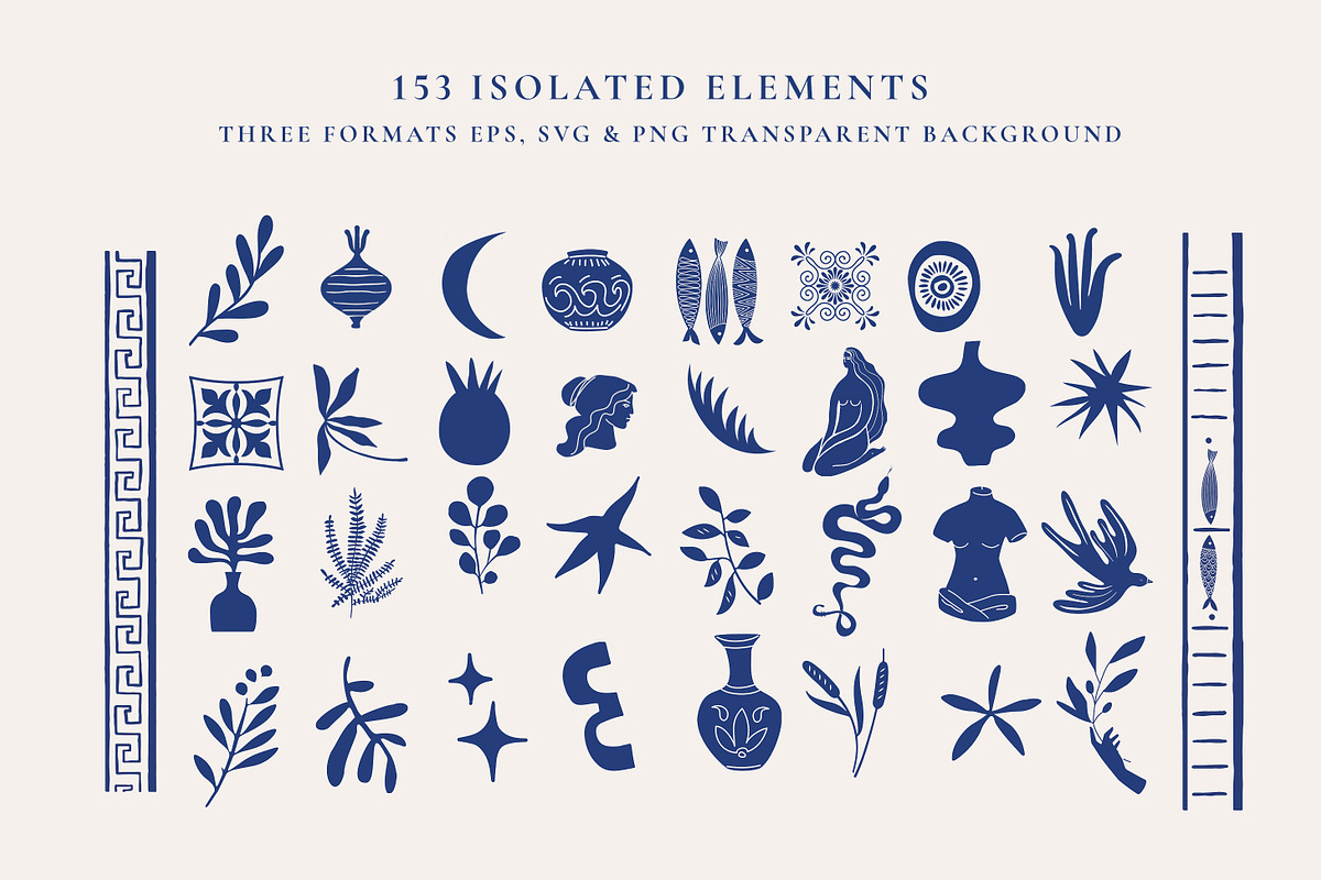 Mediterranean Illustration Clipart, a Graphic by Paper Flowers Studio