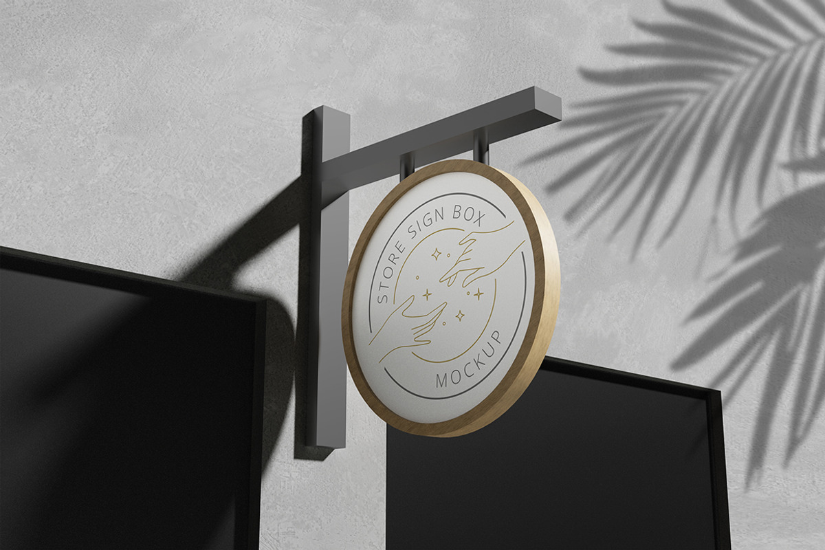 Industrial Store Sign Box Mockup