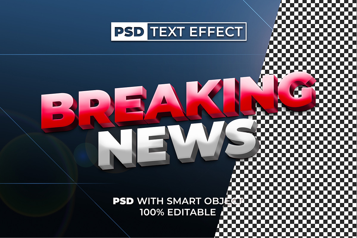 PSD Text Effect Breaking News Style, a Layer Style Add-On by Mockmenot