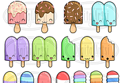Kawaii Popsicle Clipart | Illustrations ~ Creative Market