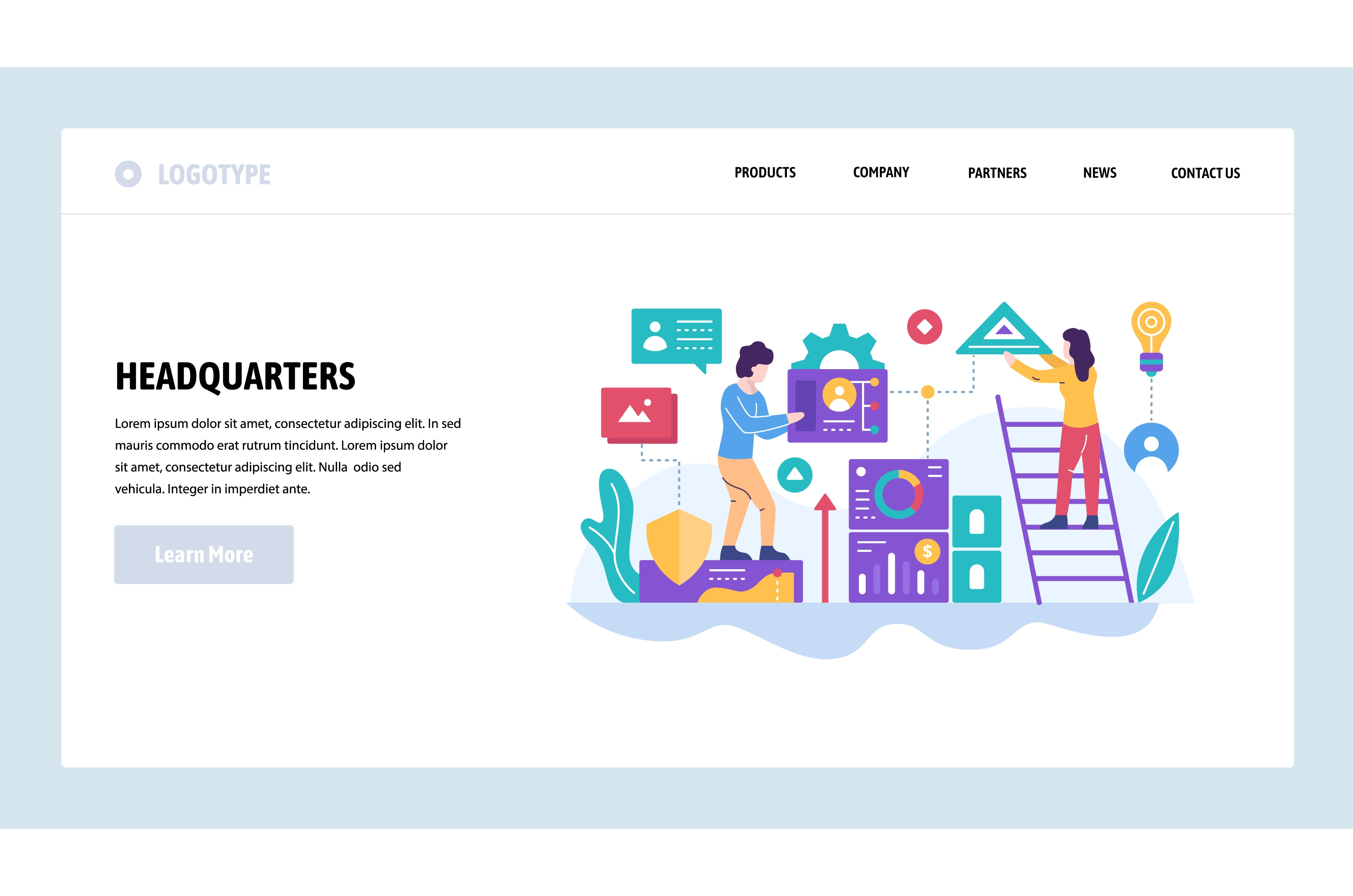 Vector web site design template, a Person Illustration by Sky Pics Studio