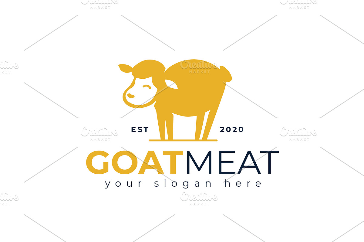 Goat Meat Logo Template, a Branding & Logo Template by What a Story ...