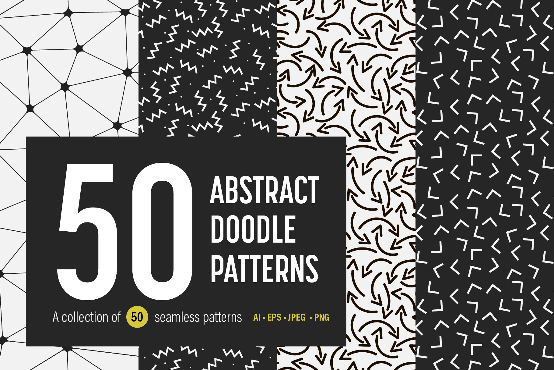 50 Editable Abstract Doodle Patterns