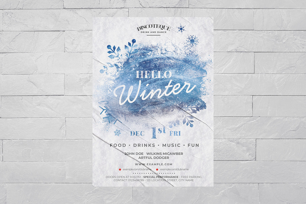 Winter Flyer Template, a Flyer Template by BrandPacks