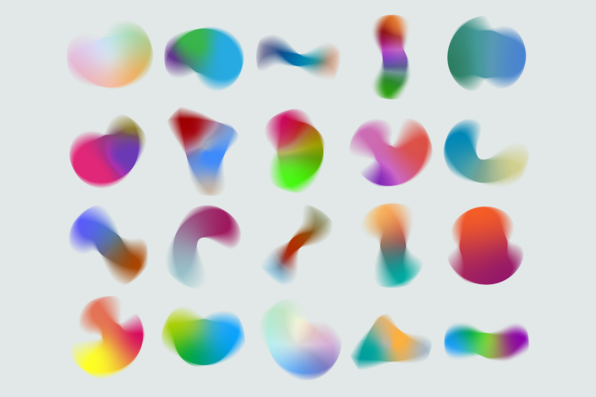 Free Form Abstract Gradient Shapes