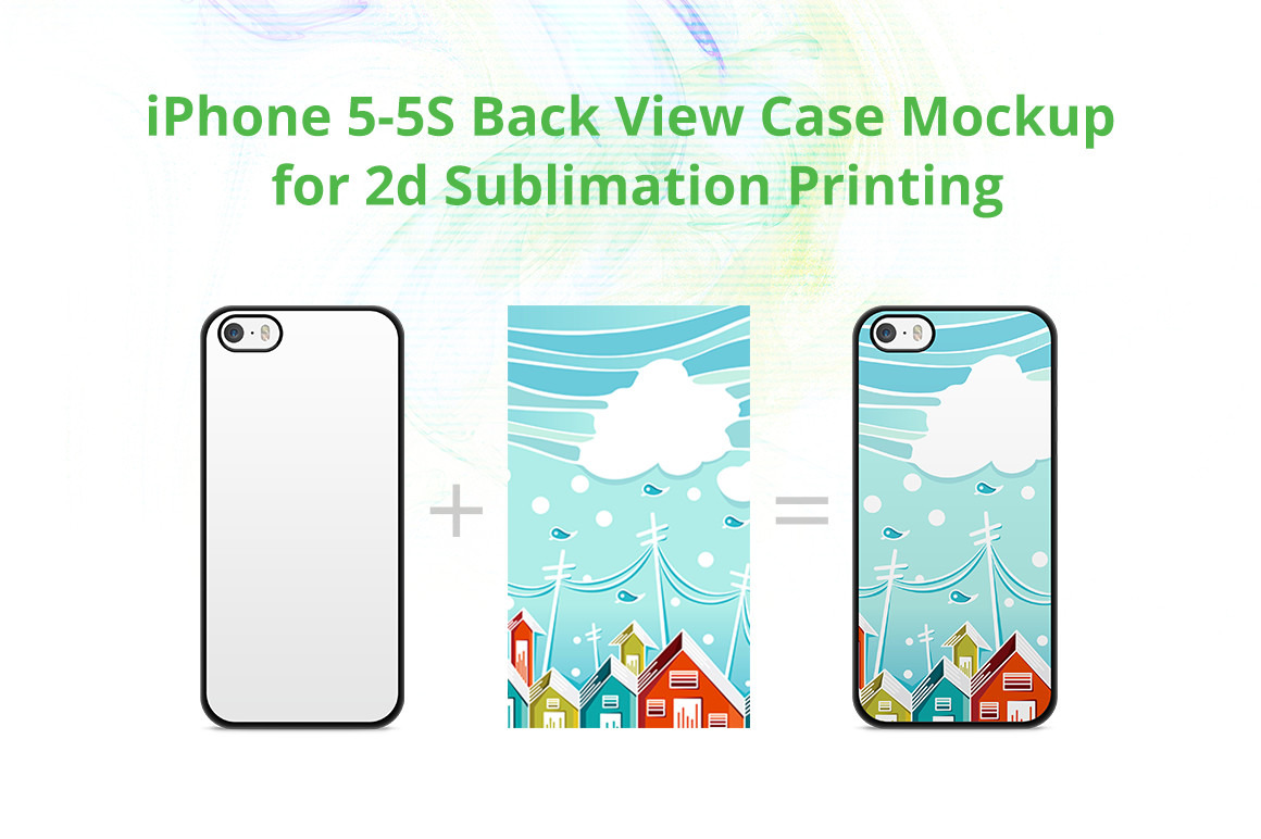 iPhone 5-5s 2d Case Back Mock-up, a Product Mockup by VecRas