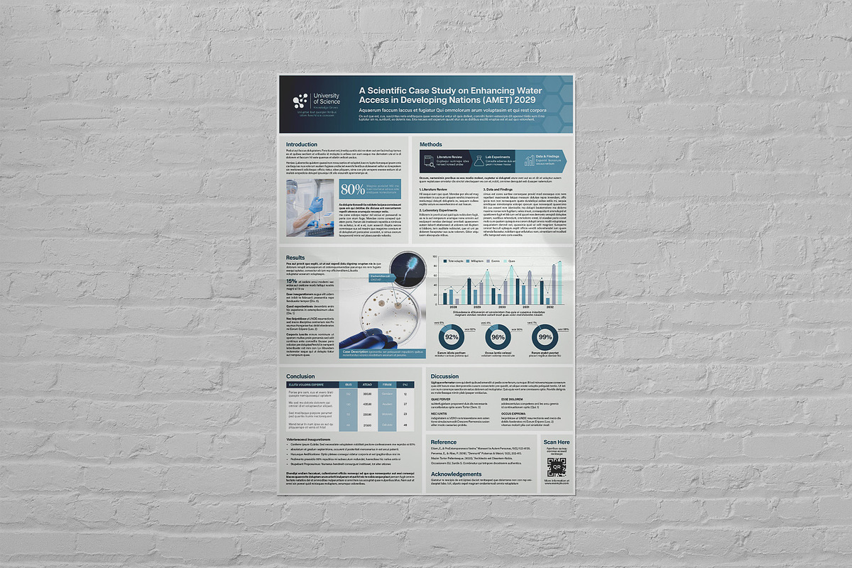Scientific Case Study Poster Layout, a Poster Template by BrandPacks