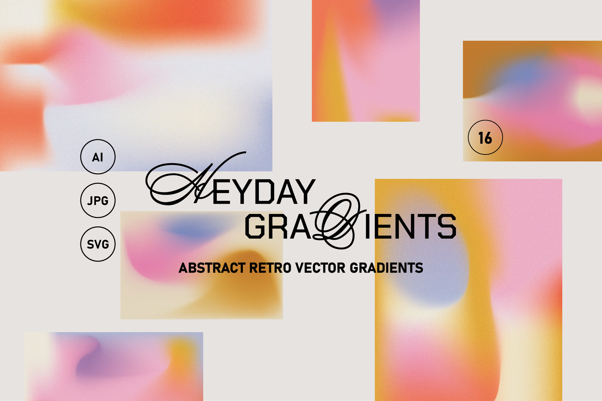 Retro Ombre Vector Gradient Pack, a Texture Graphic by ...