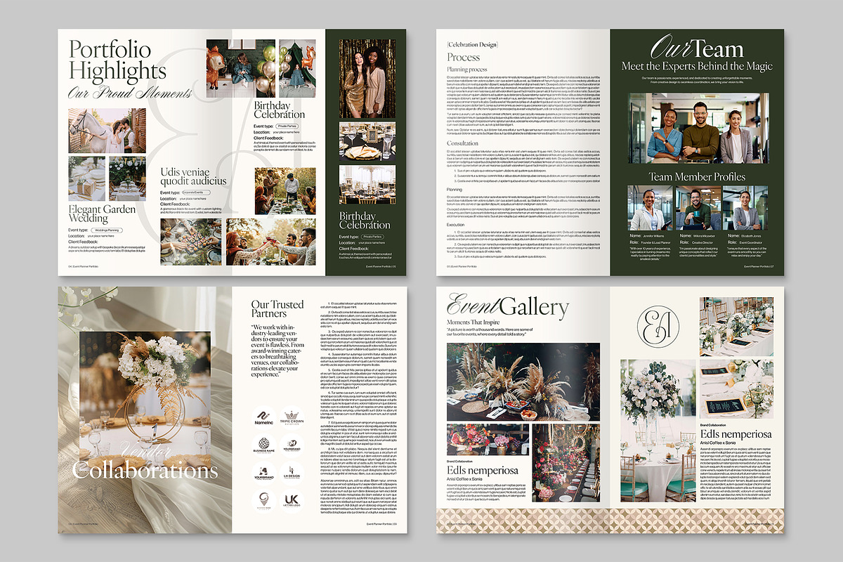 Event Planner Portfolio Template, a Brochure Template by BrandPacks