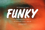 Funky - Handwritten Font, a Handwriting Font by overlaytemplates