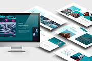 Vodio : Cyan Color Tone Powerpoint | Presentation Templates ~ Creative ...