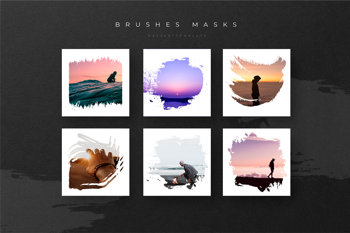 100 Overlay Shapes Instagram Masks, a Social Media Template by The Muza ...