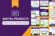 Digital Product Mockup Template Bundle | Creative Market