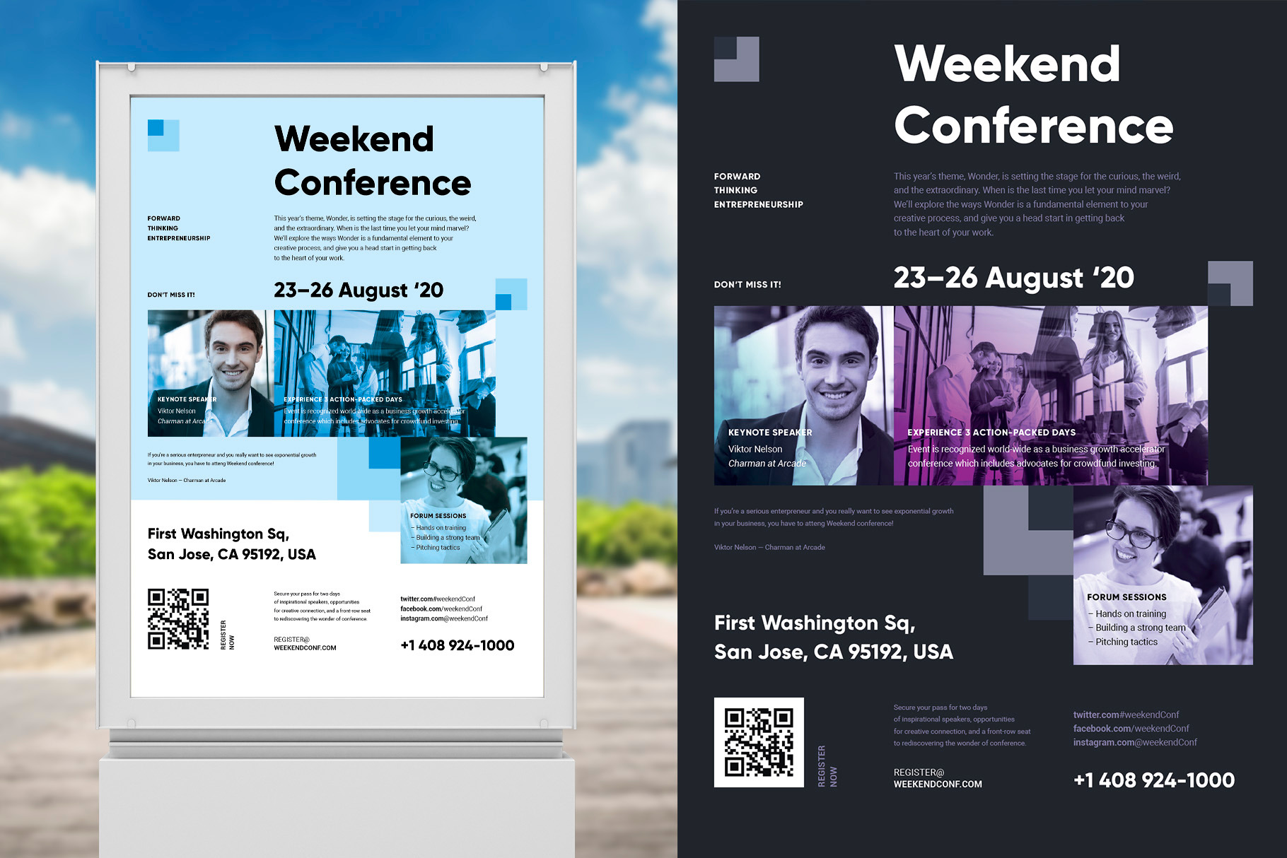 Business Conference Event Poster, a Flyer Template by EDT.Graphics