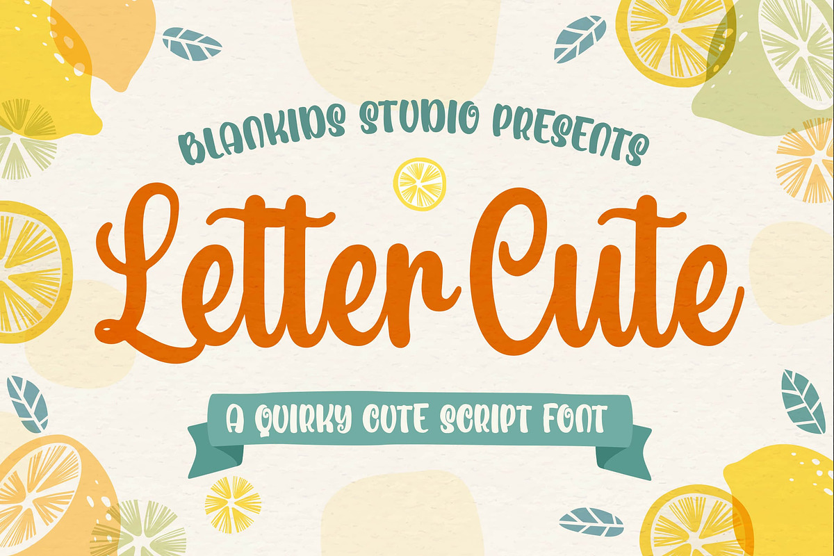 Letter Cute a Cute Script Font, a Script Font by Blankids Studio
