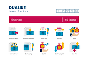 65 Finance icons | Dualine Series, a Solid Icon by Flat Icons