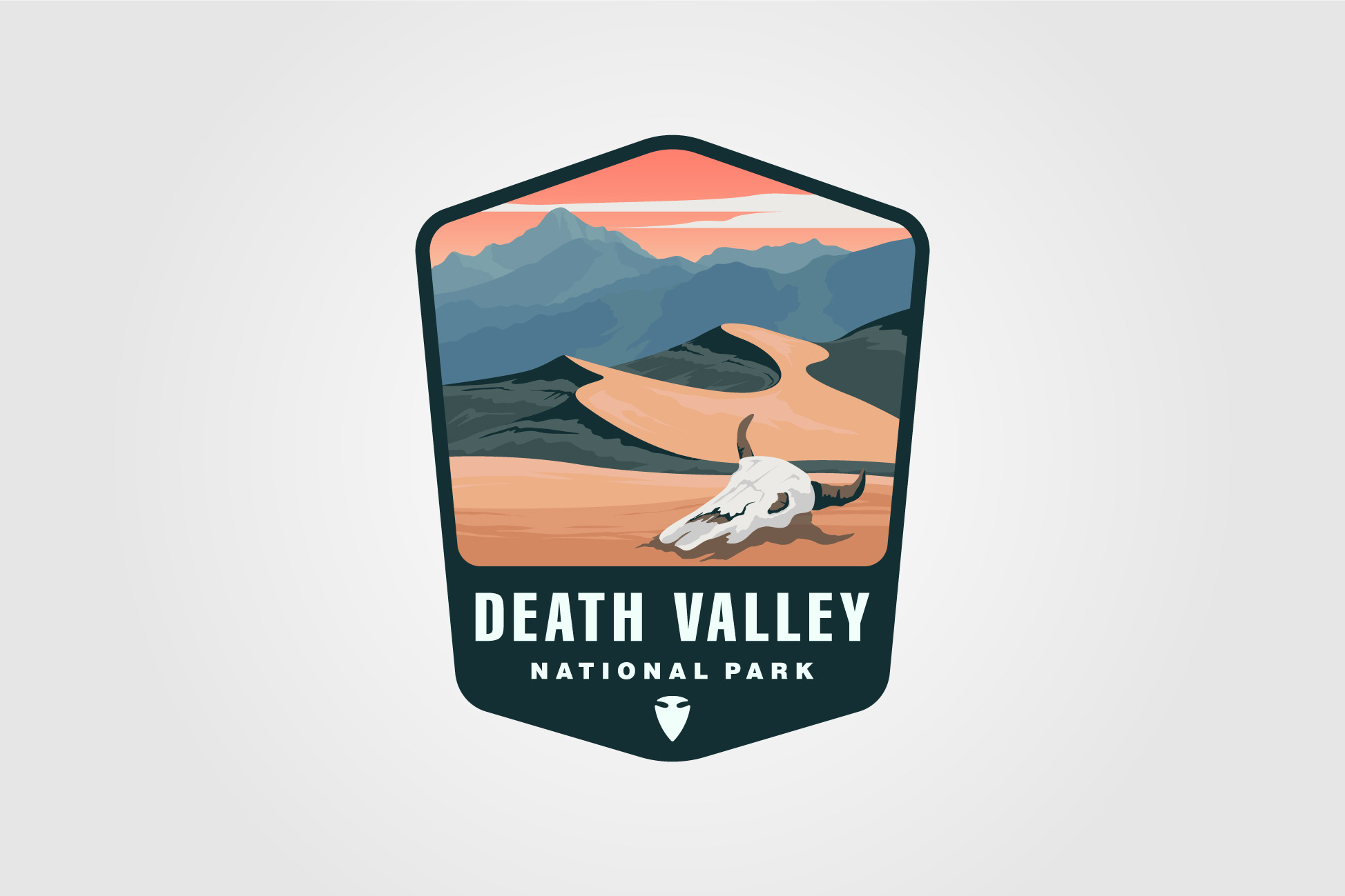 death valley logo vector sticker patch